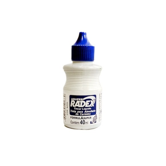 TINTA PARA ALMOFADA DE CARIMBO AZUL- 40ML- RADEX
