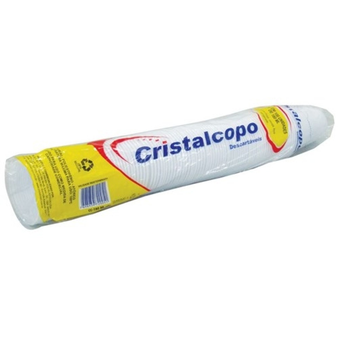 COPO DESCARTÁVEL 180ML - 100UN - CRISTALCOPO